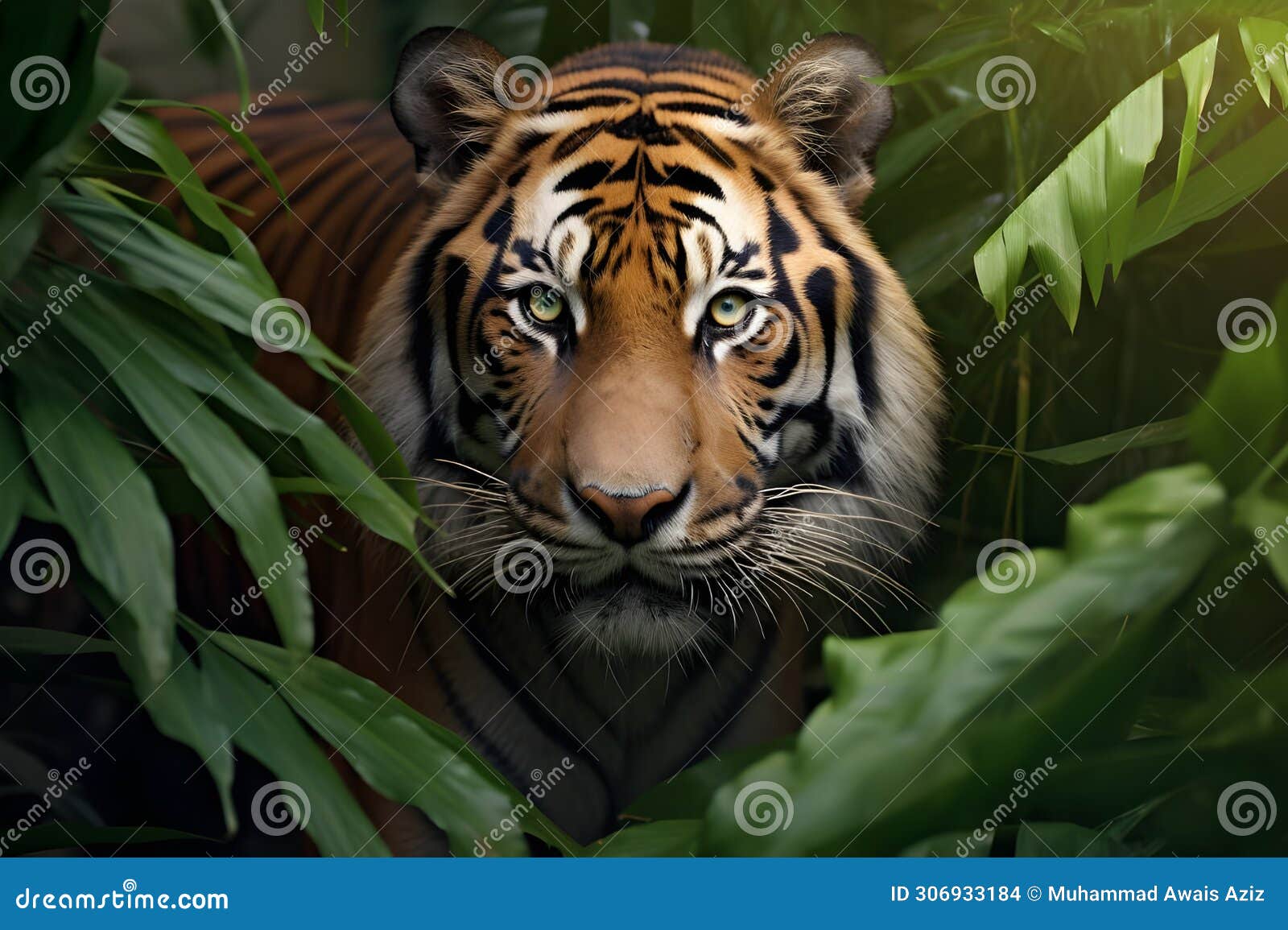 Sumatran Tiger In The Jungle Stock Photography | CartoonDealer.com ...