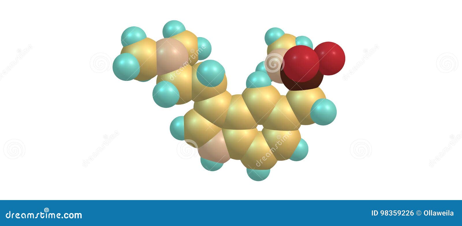 Sumatriptan Molecular Structure Isolated on White Stock Illustration ...