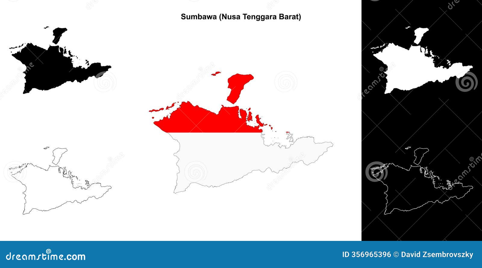 Sumbawa outline map stock illustration. Illustration of template ...