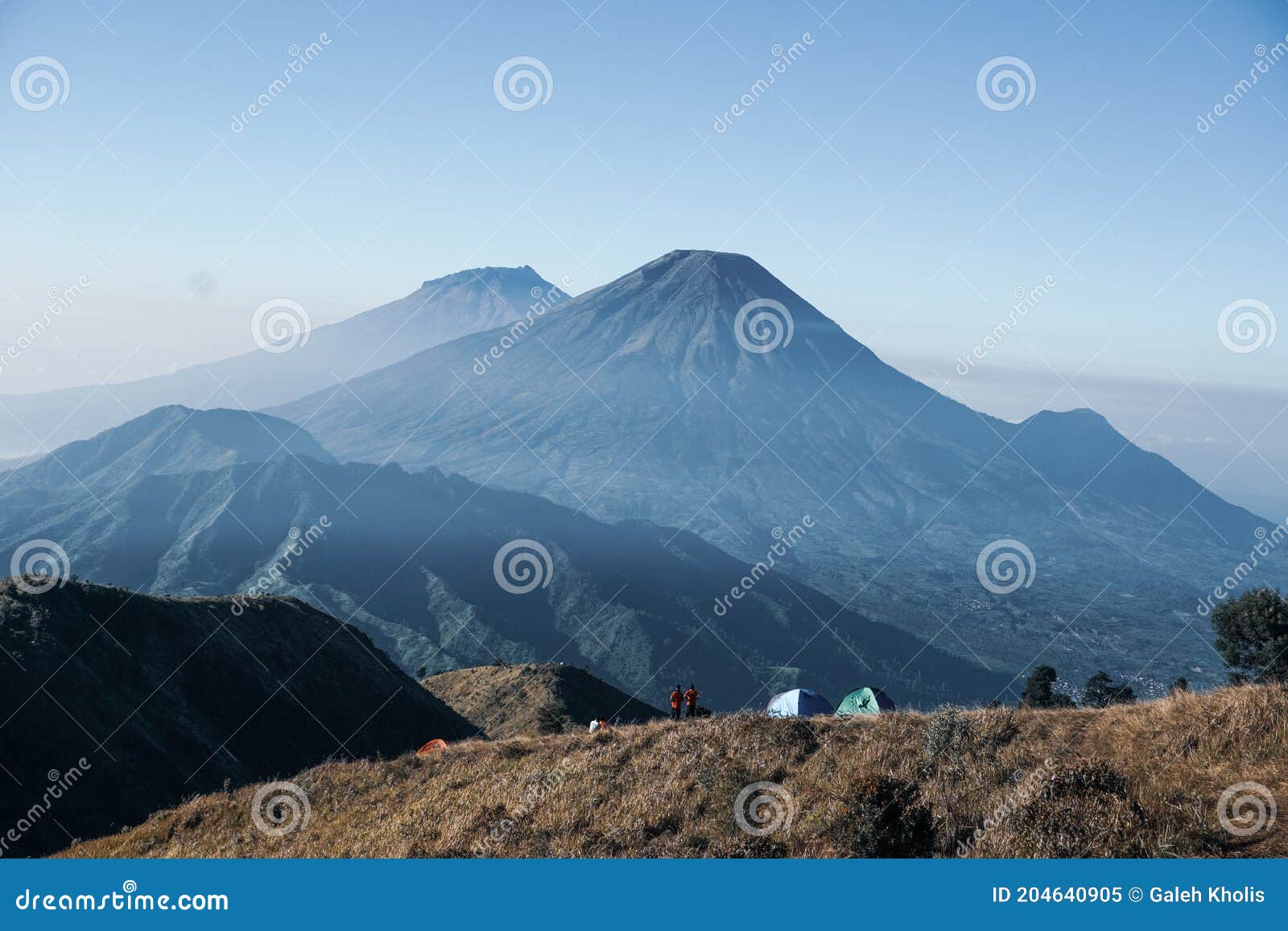 Sumbing and Sindoro Mountains from Mount Prau in Wonosobo, Indonesia ...