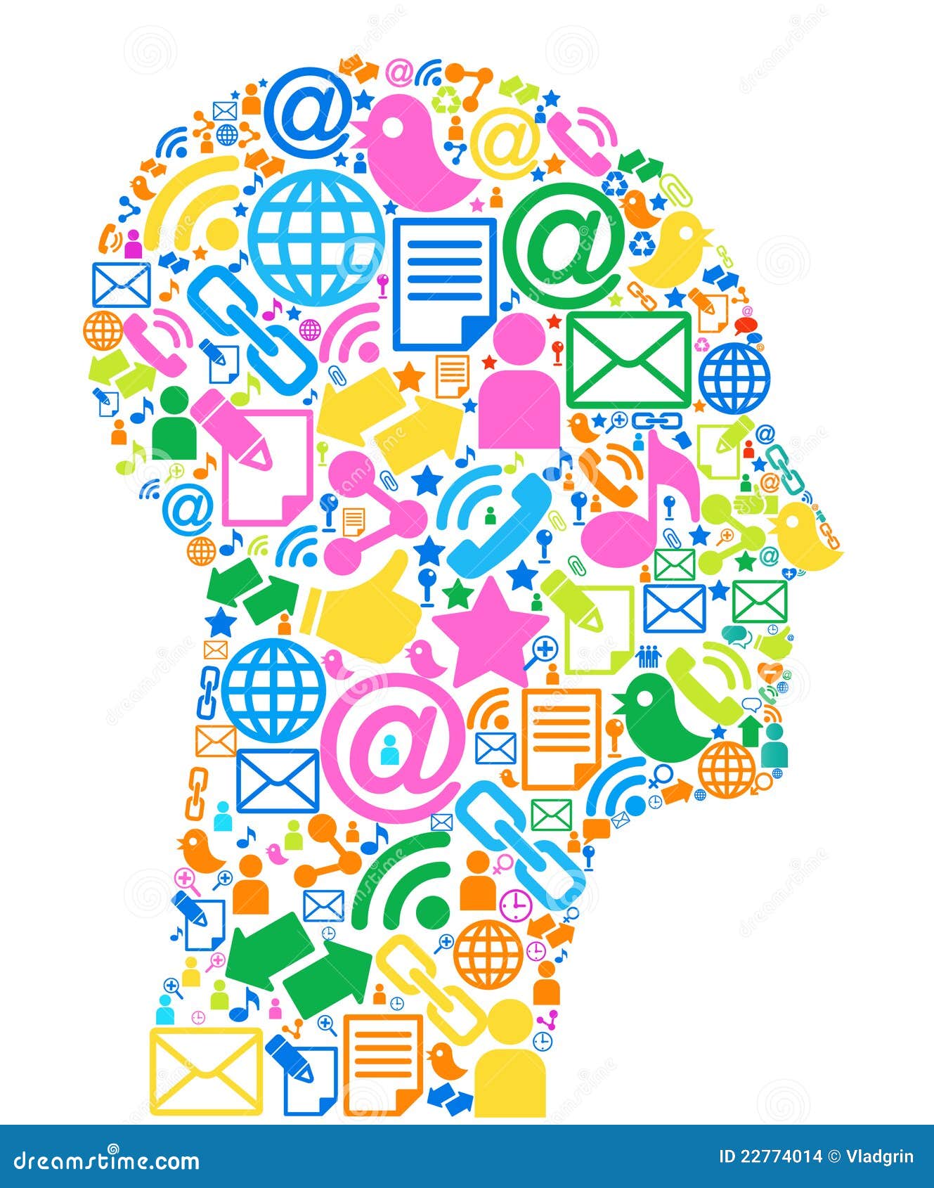 Sumbol principal del color ilustración del vector. Ilustración de gente ...