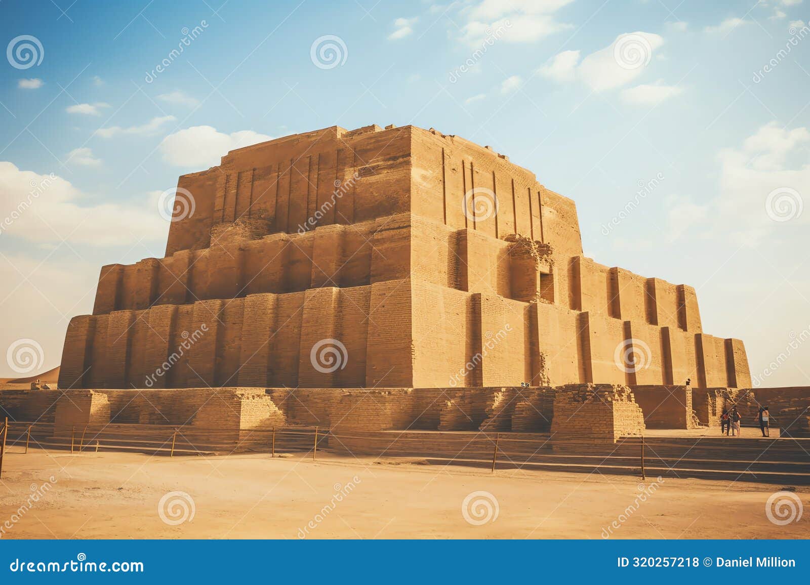 Sumerian Temple Complex with a Ziggurat at Its Center Illustration ...