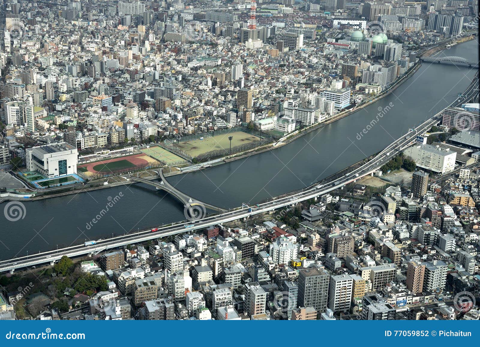Sumida River editorial photography. Image of river, buildings - 77059852