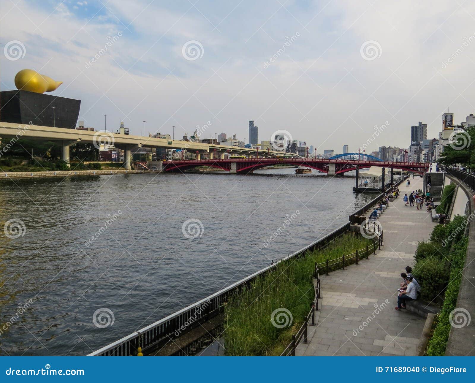 Sumida River, Tokyo, Japan editorial image. Image of buildings - 71689040