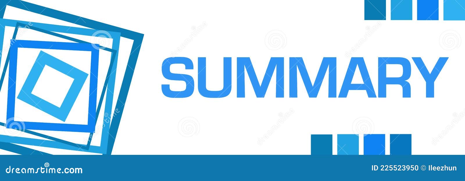 Summary On Blue Ring Binder. Blurred, Toned Image. Stock Photo ...