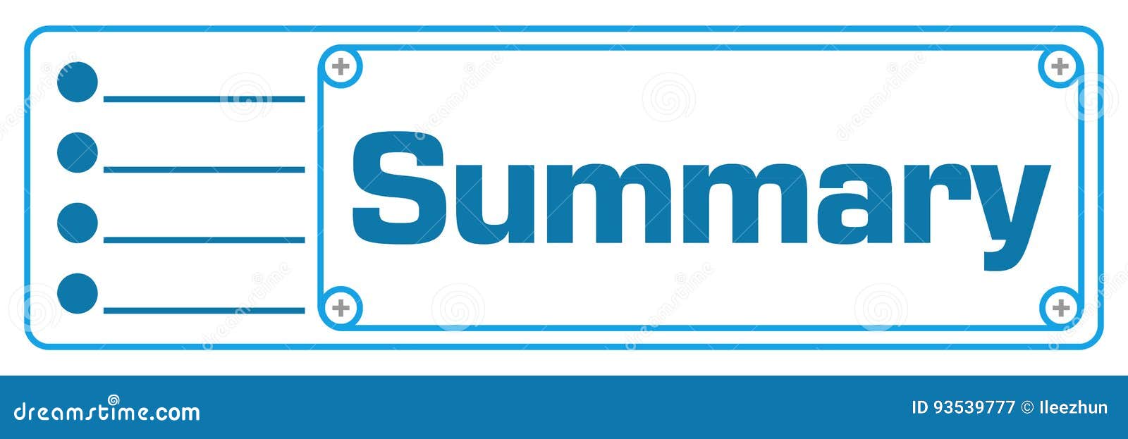 Summary Blue Horizontal Border Stock Illustration - Illustration of ...