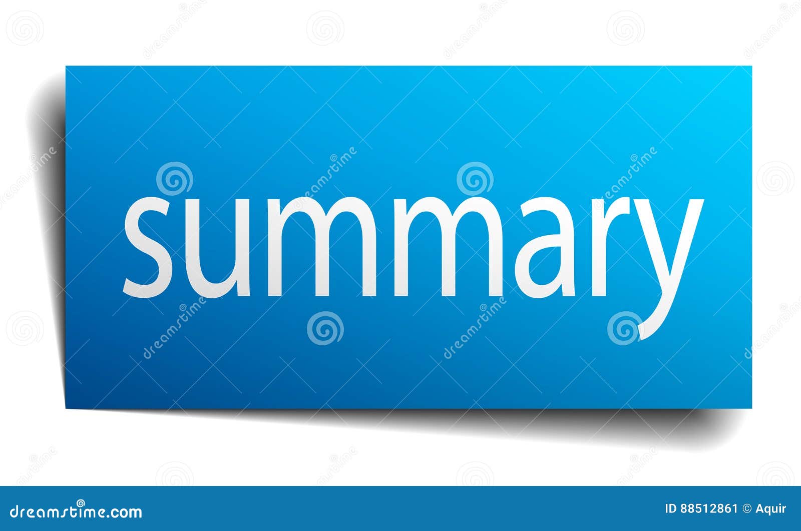 Summary blue paper sign stock vector. Illustration of insignia - 88512861
