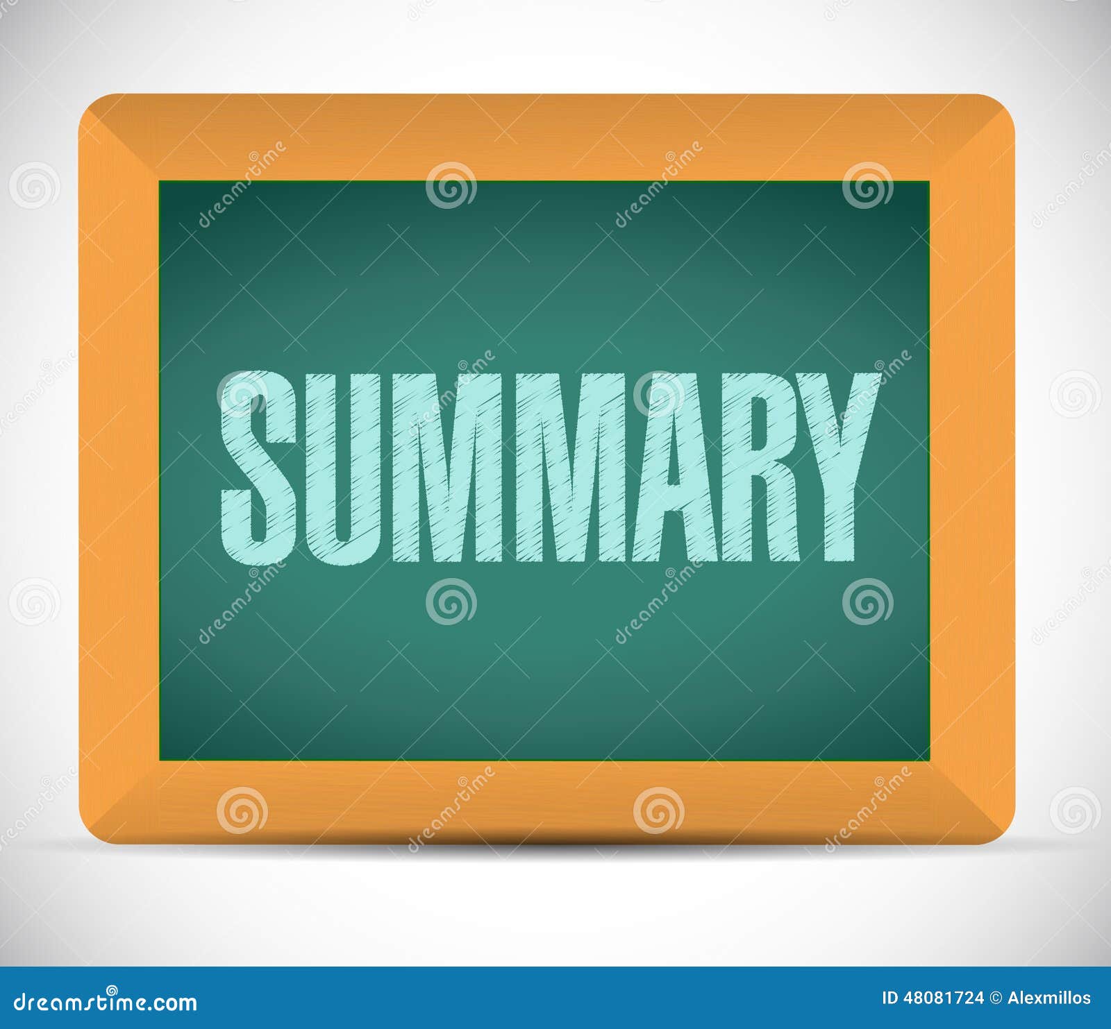 Summary Board Sign Illustration Design Stock Illustration ...
