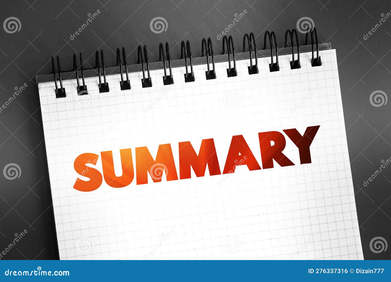 Summary - a Brief Statement or Account of the Main Points of Something ...