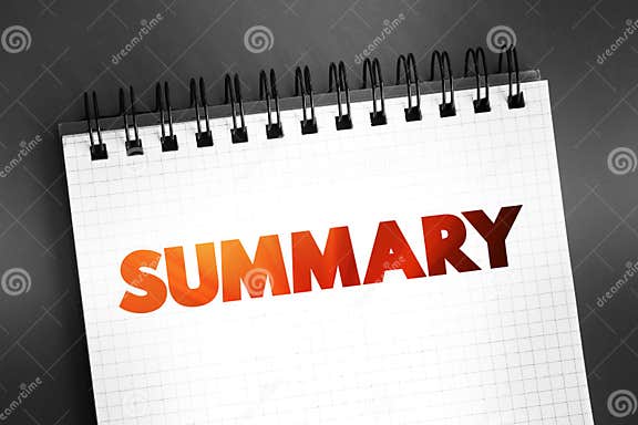 Summary - a Brief Statement or Account of the Main Points of Something ...