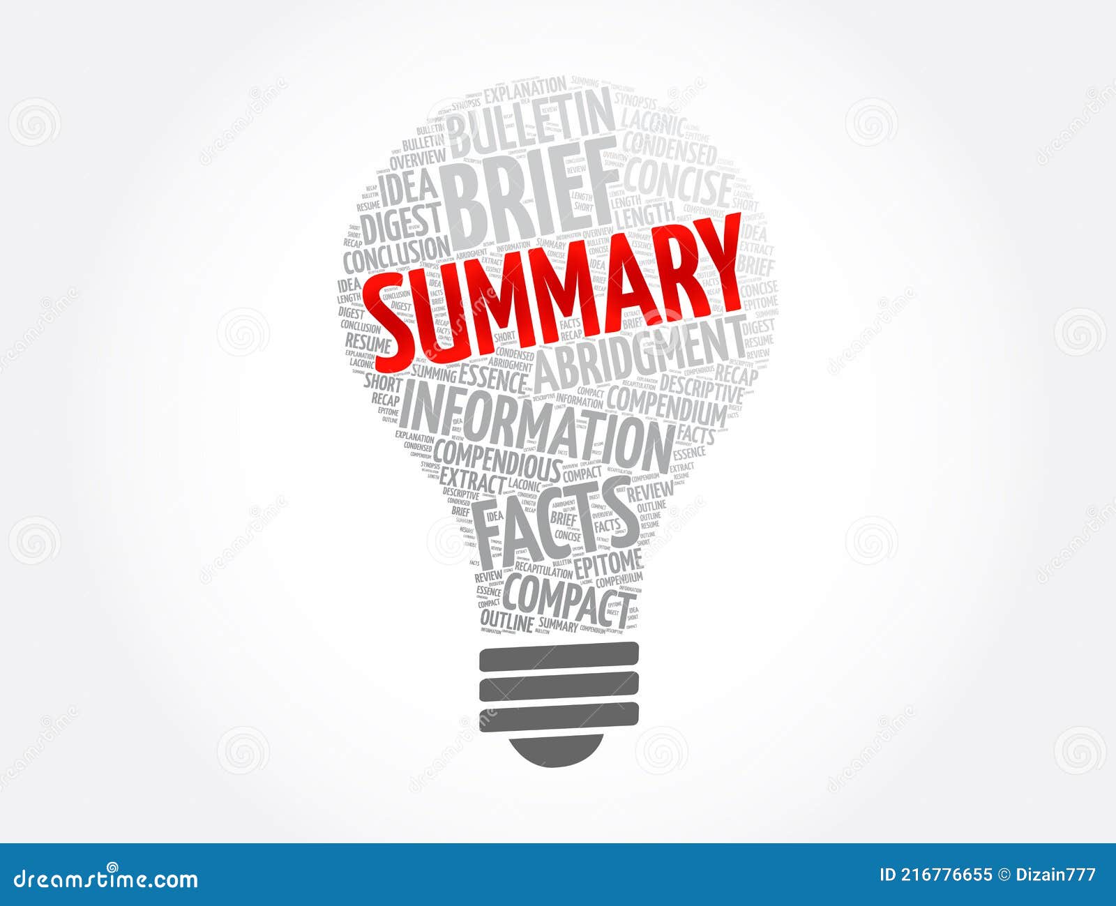 Summary Bulb Word Cloud Collage, Concept Background Royalty-Free Stock ...