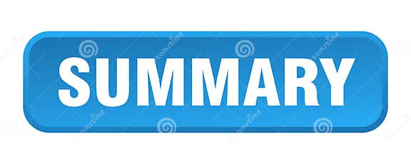 Summary Button. Summary Square 3d Push Button Stock Vector ...