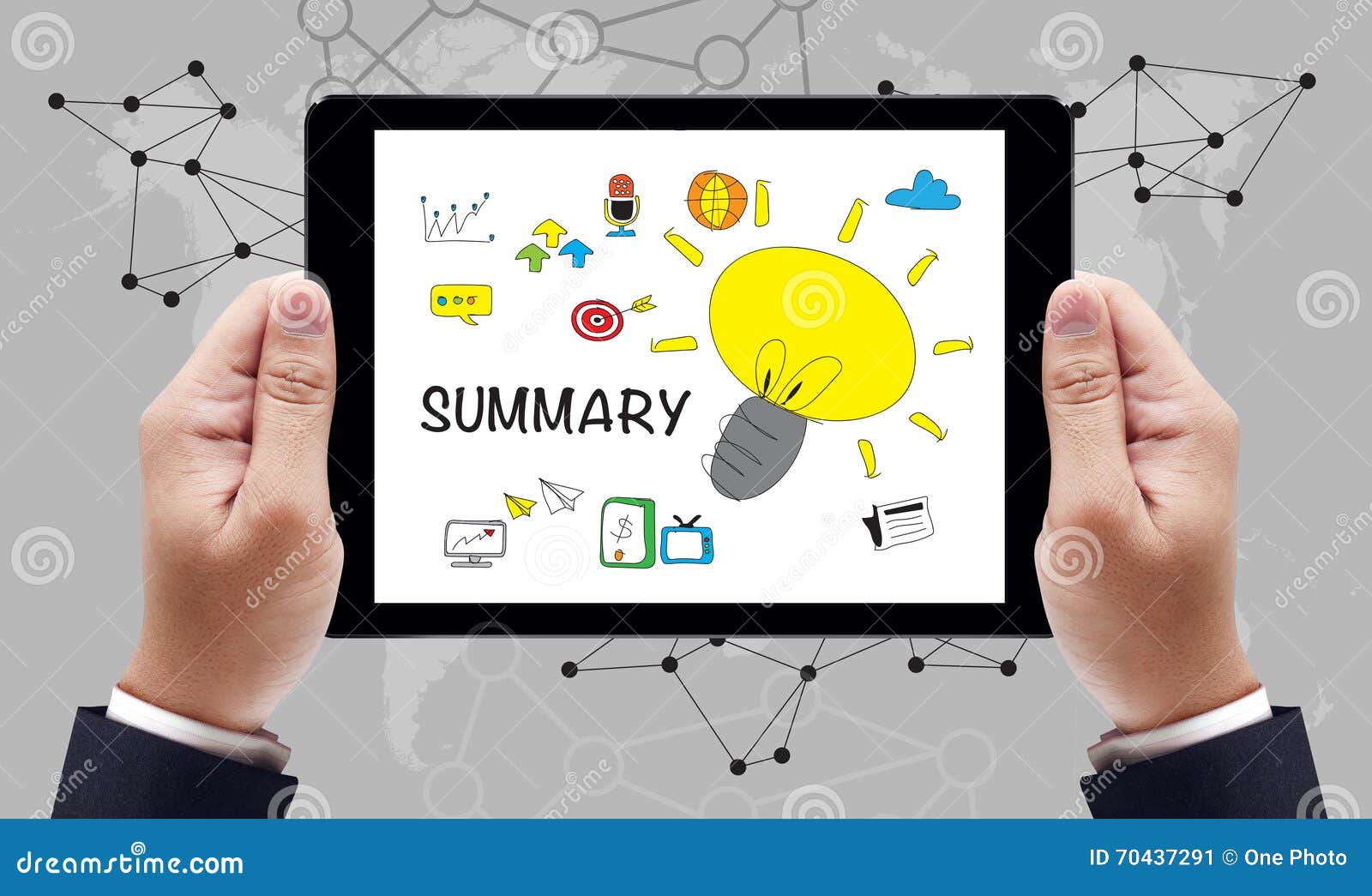 SUMMARY CONCECT stock image. Image of report, condensed - 70437291