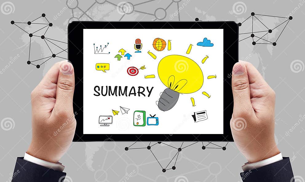 SUMMARY CONCECT stock image. Image of report, condensed - 70437291