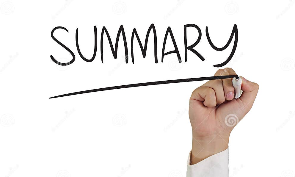 Summary Concept stock image. Image of message, concise - 49048467