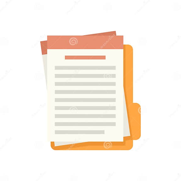 Summary Folder Icon Flat Isolated Vector Stock Vector - Illustration of ...