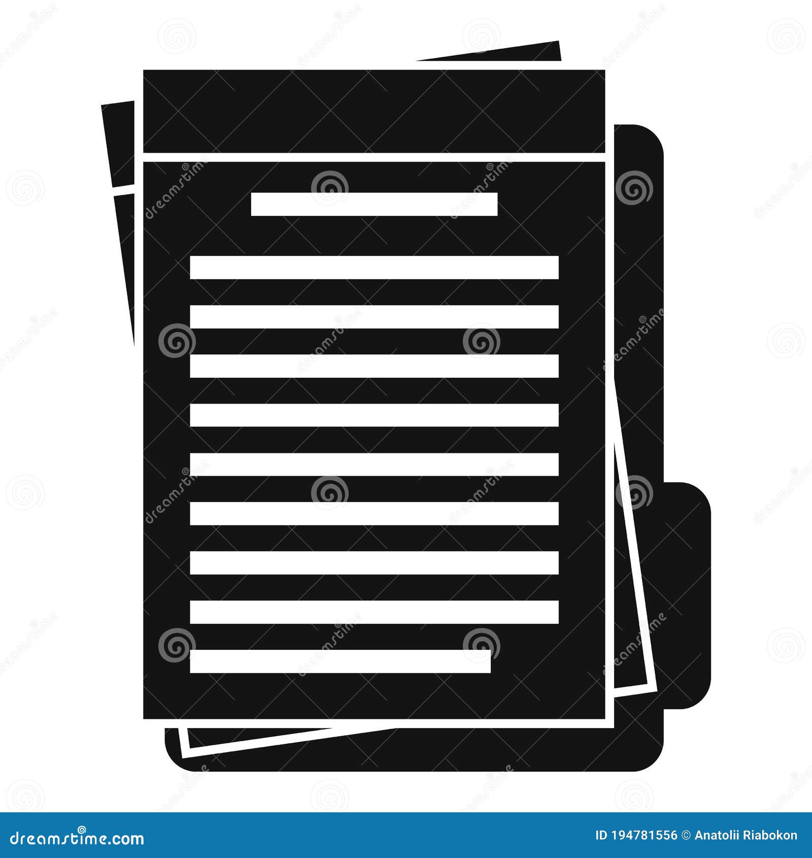 Summary Folder Icon, Simple Style Stock Vector - Illustration of button ...