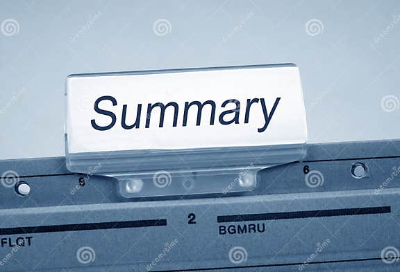 Summary Folder in the Office Stock Photo - Image of colored, expertise ...