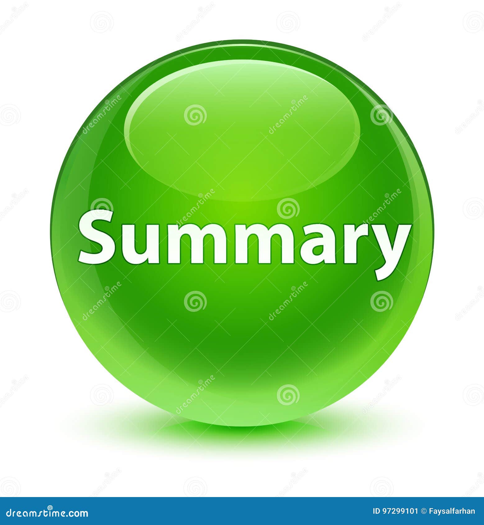 Summary Glassy Green Round Button Stock Illustration - Illustration of ...