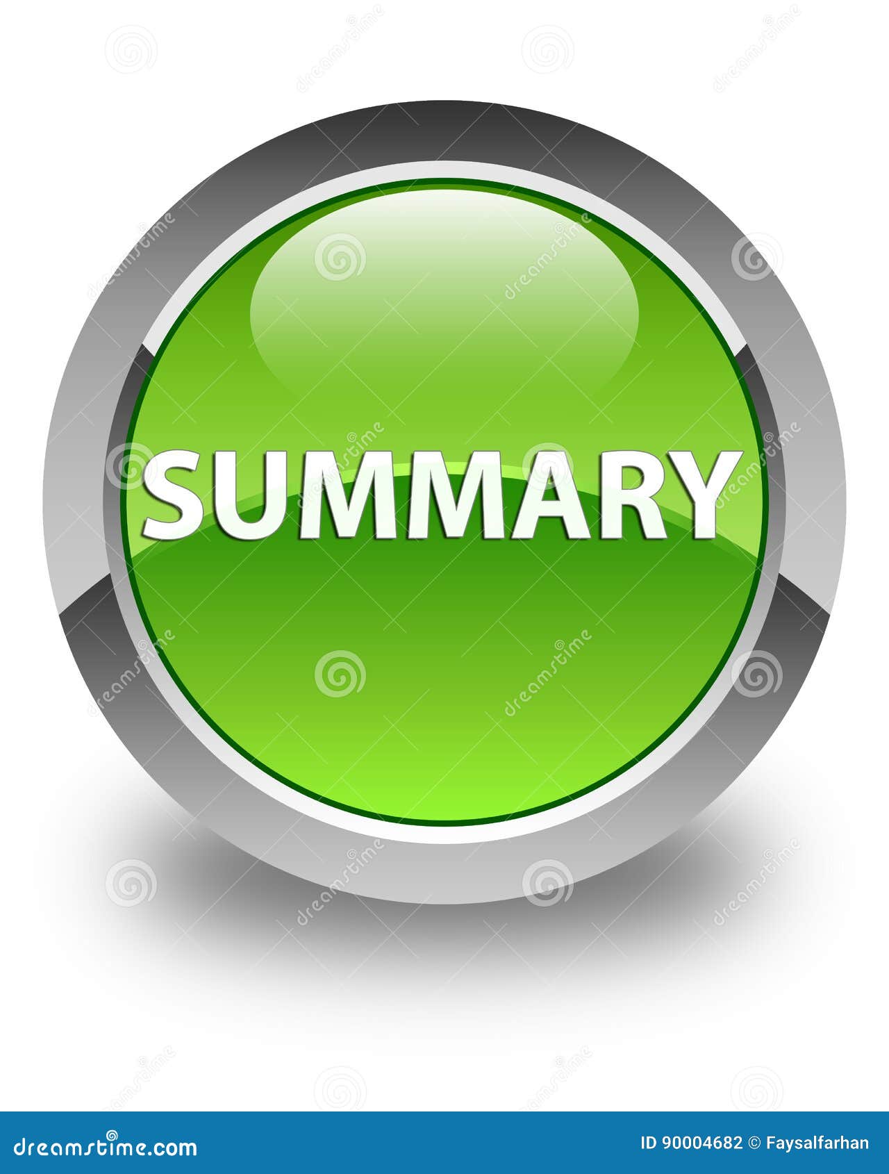 Summary Glossy Green Round Button Stock Illustration - Illustration of ...