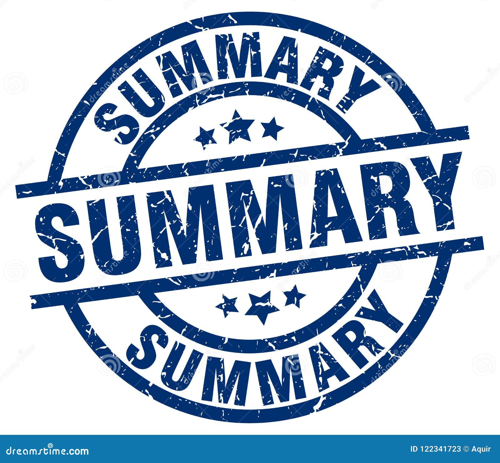 Summary stamp stock vector. Illustration of label, summary - 122341723