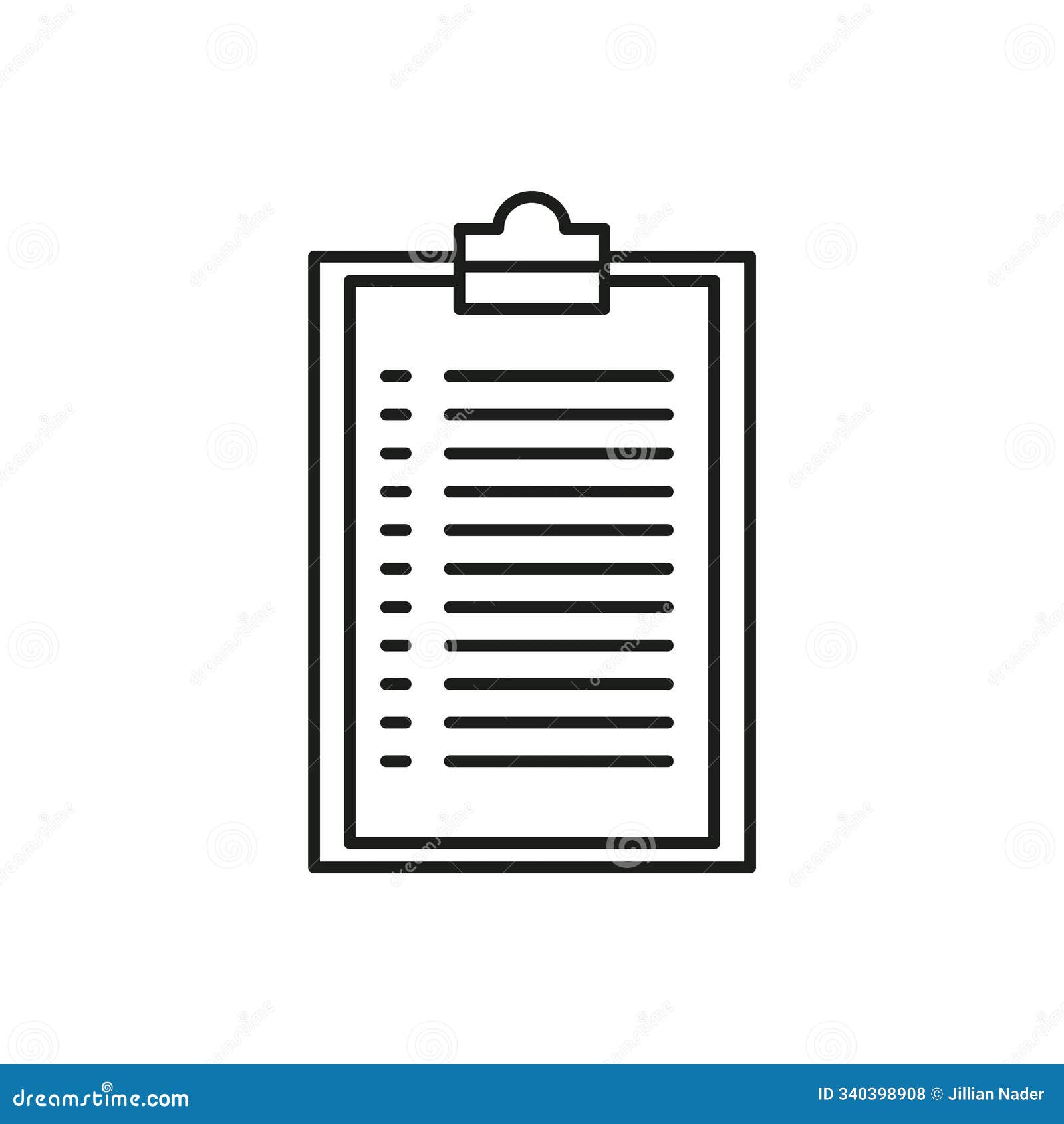 Summary Icon Flat Line Symbol Set Stock Illustration - Illustration of ...