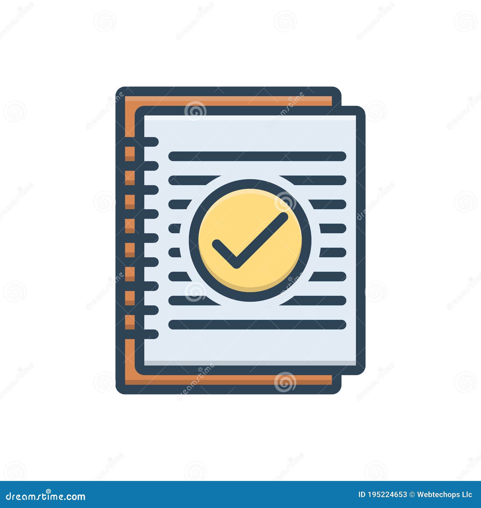 Color Illustration Icon for Summary, Resume and Application Stock ...