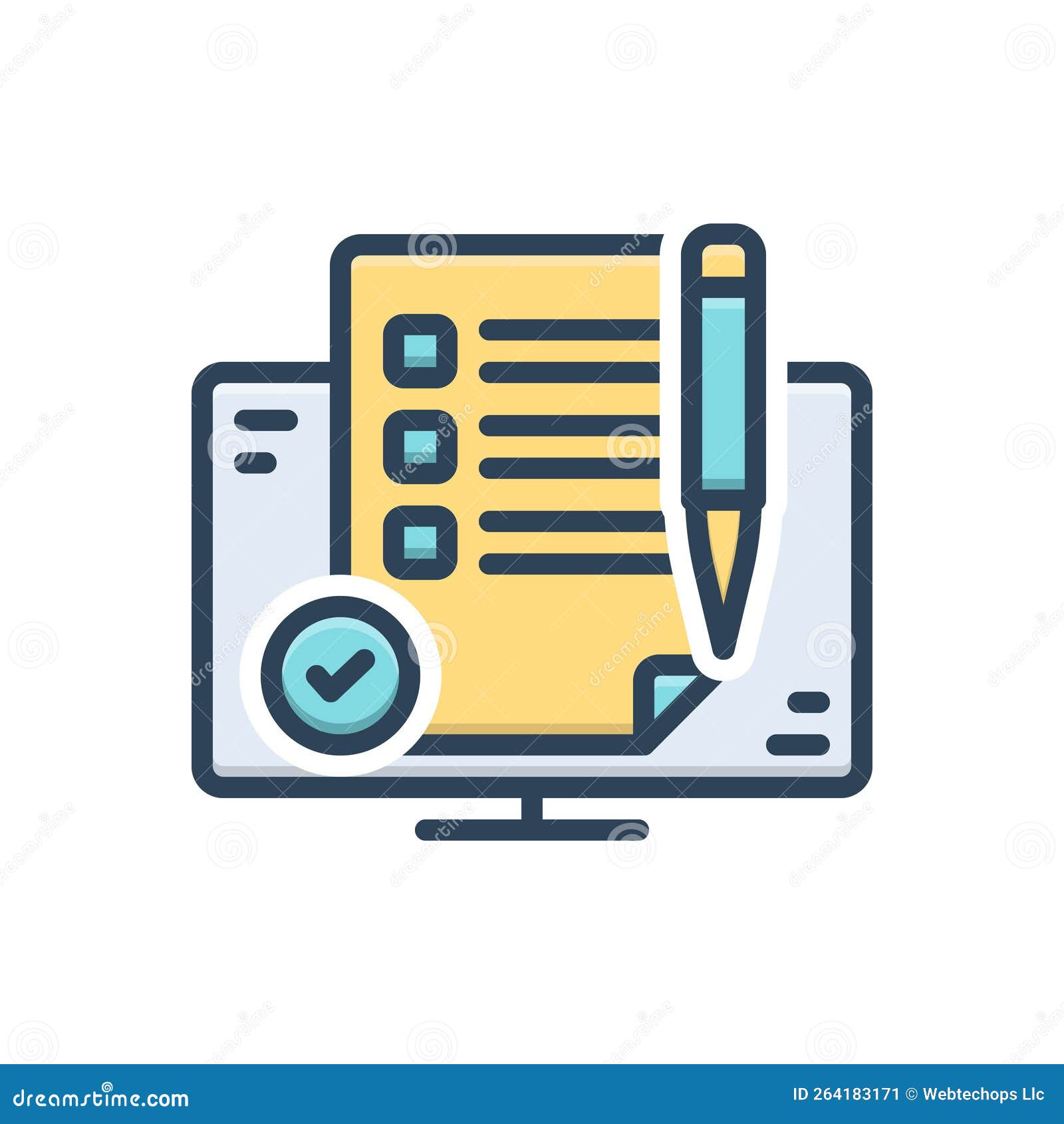 Color Illustration Icon for Summary, Synopsis and Compendium Stock ...