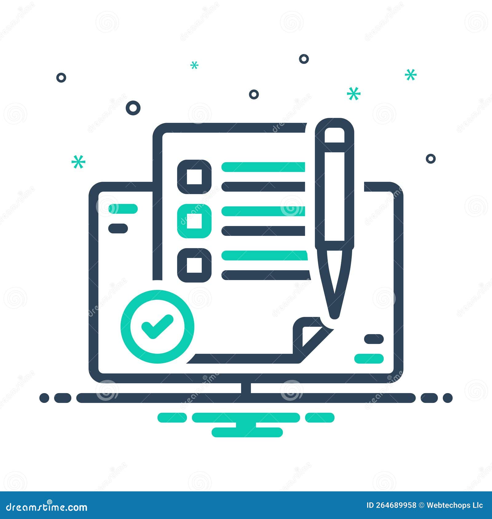 Mix Icon for Summary, Synopsis and Compendium Stock Illustration ...