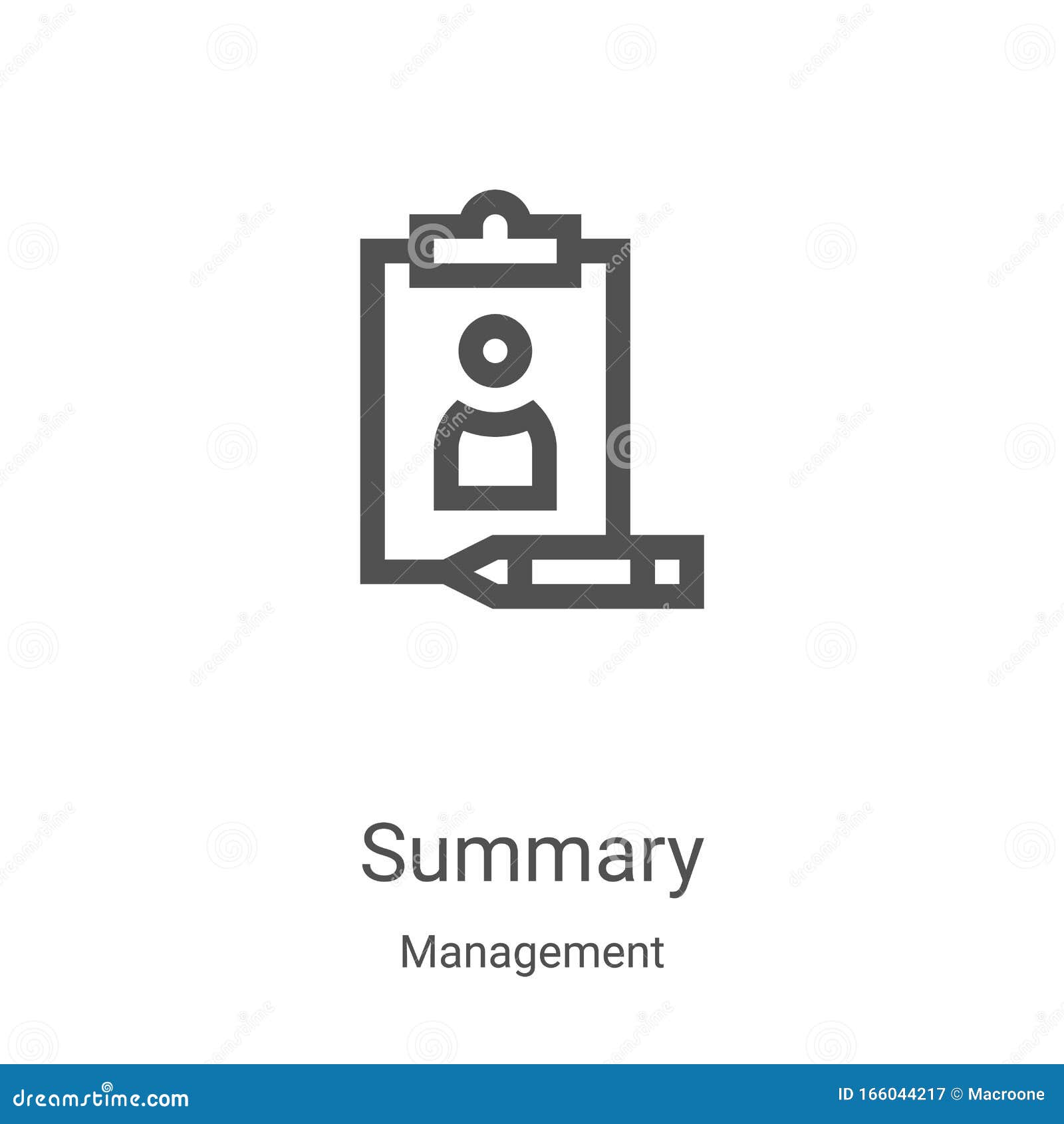 Summary Icon Vector from Management Collection. Thin Line Summary ...