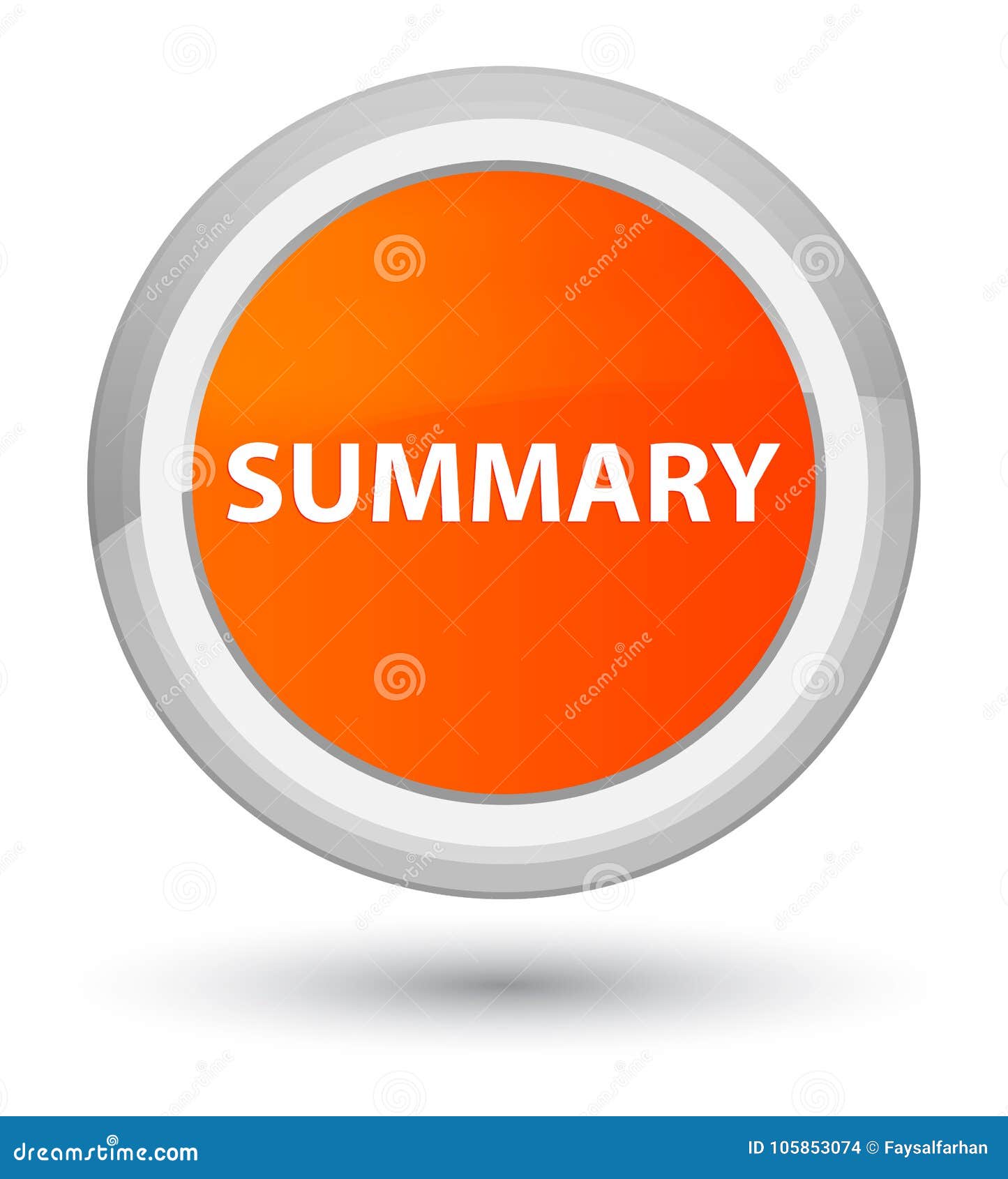 Summary Prime Orange Round Button Stock Illustration - Illustration of ...