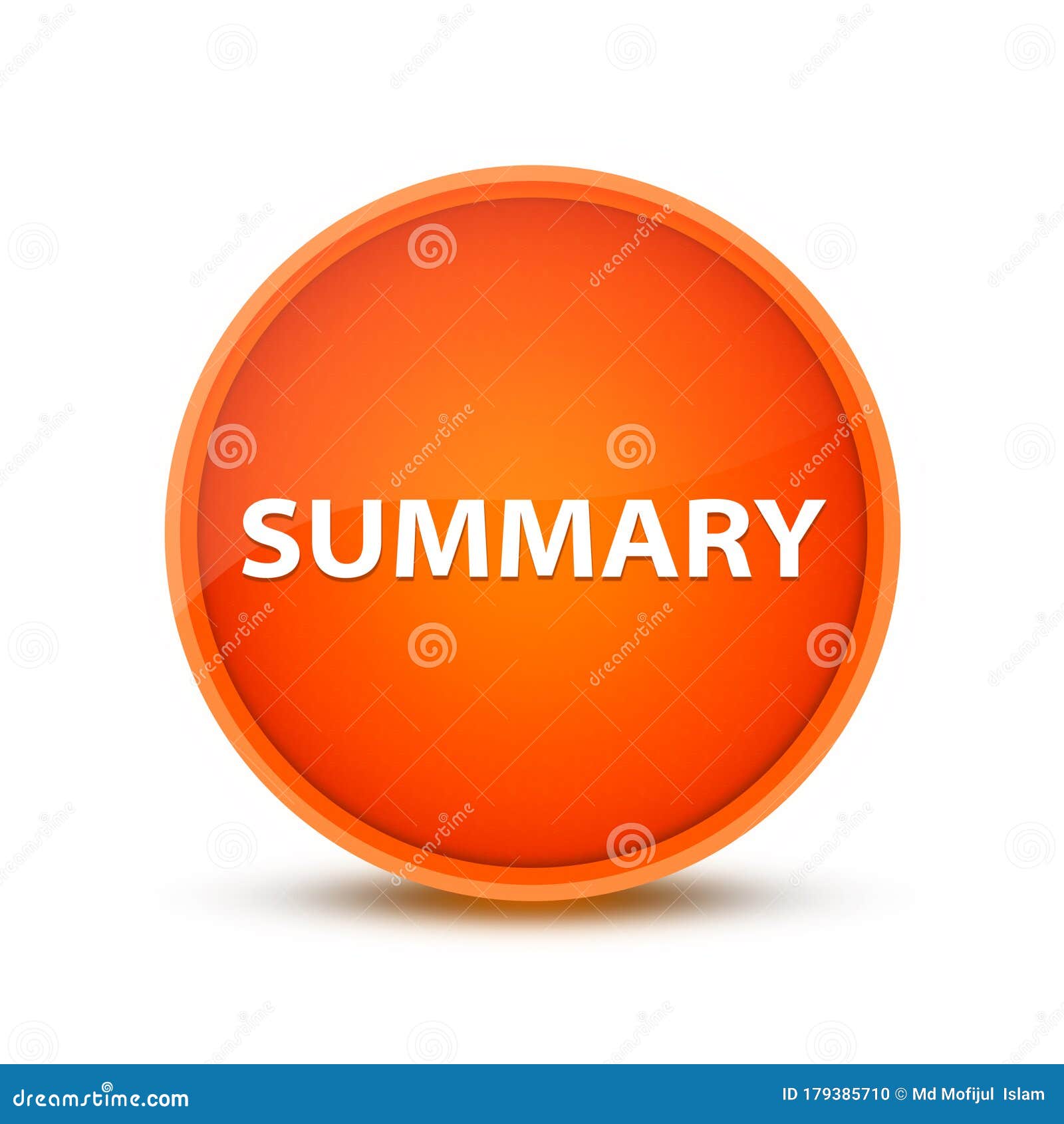 Summary Isolated on Special Orange Round Button Abstract Stock ...