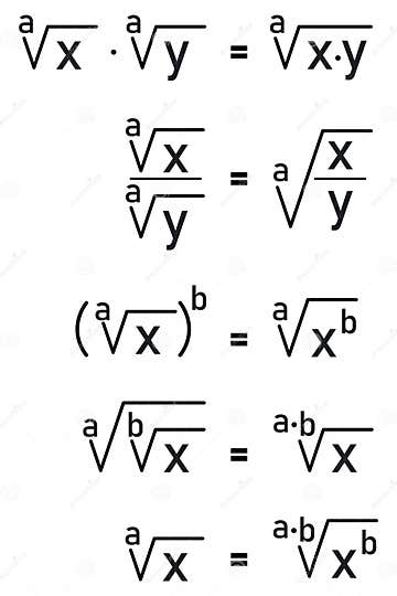Summary of Formulas for Calculating Square Roots Stock Illustration ... Summary of Formulas for Calculating Square Roots Stock Illustration ...