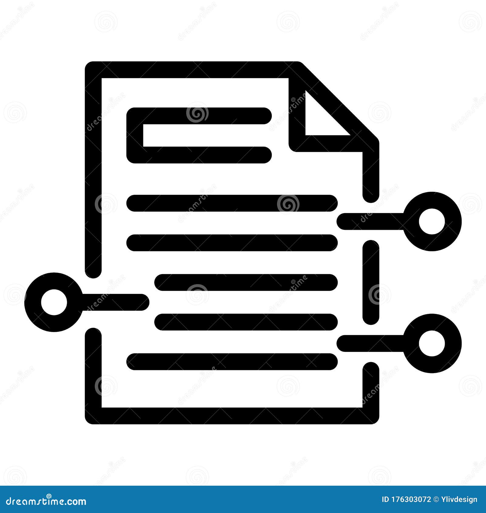 Summary Resume Icon, Outline Style Stock Vector - Illustration of ...
