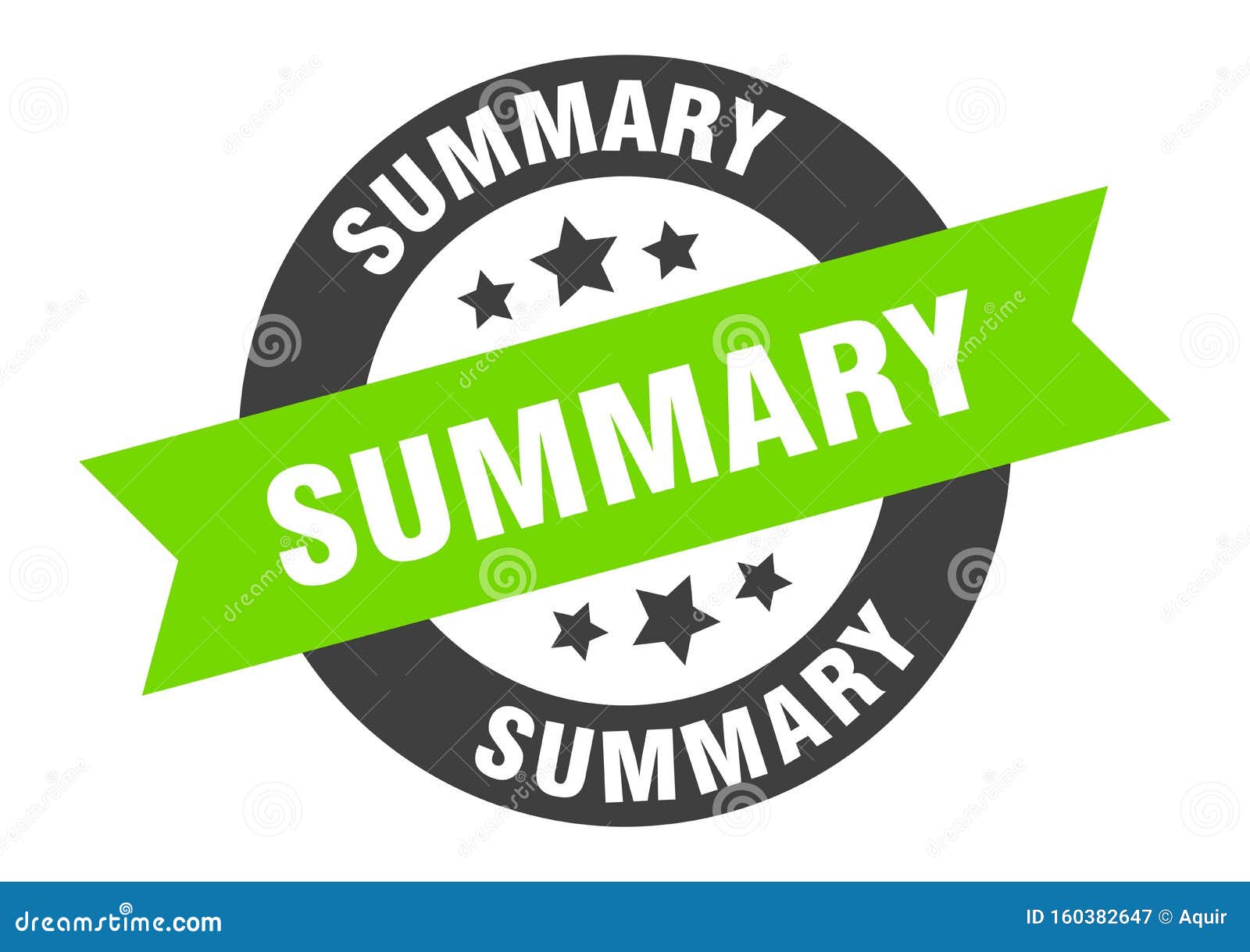 Summary sign stock vector. Illustration of black, background - 160382647