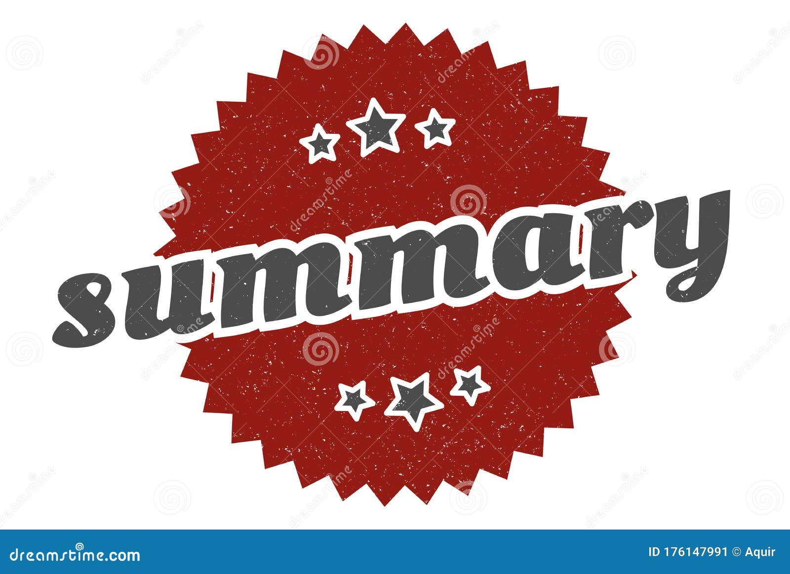 Summary Sign. Summary Vintage Retro Label Stock Vector - Illustration ...