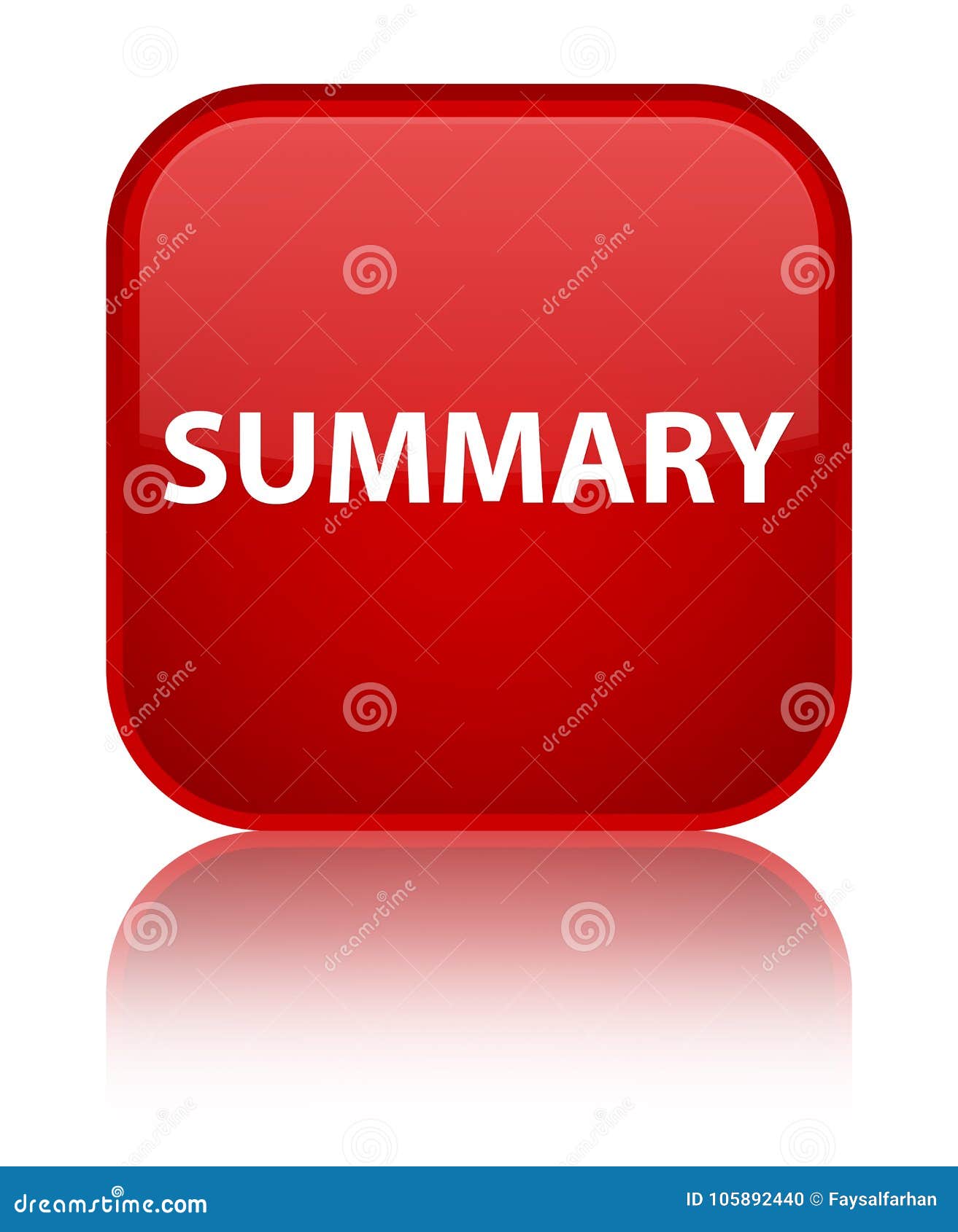 Summary Special Red Square Button Stock Illustration - Illustration of ...