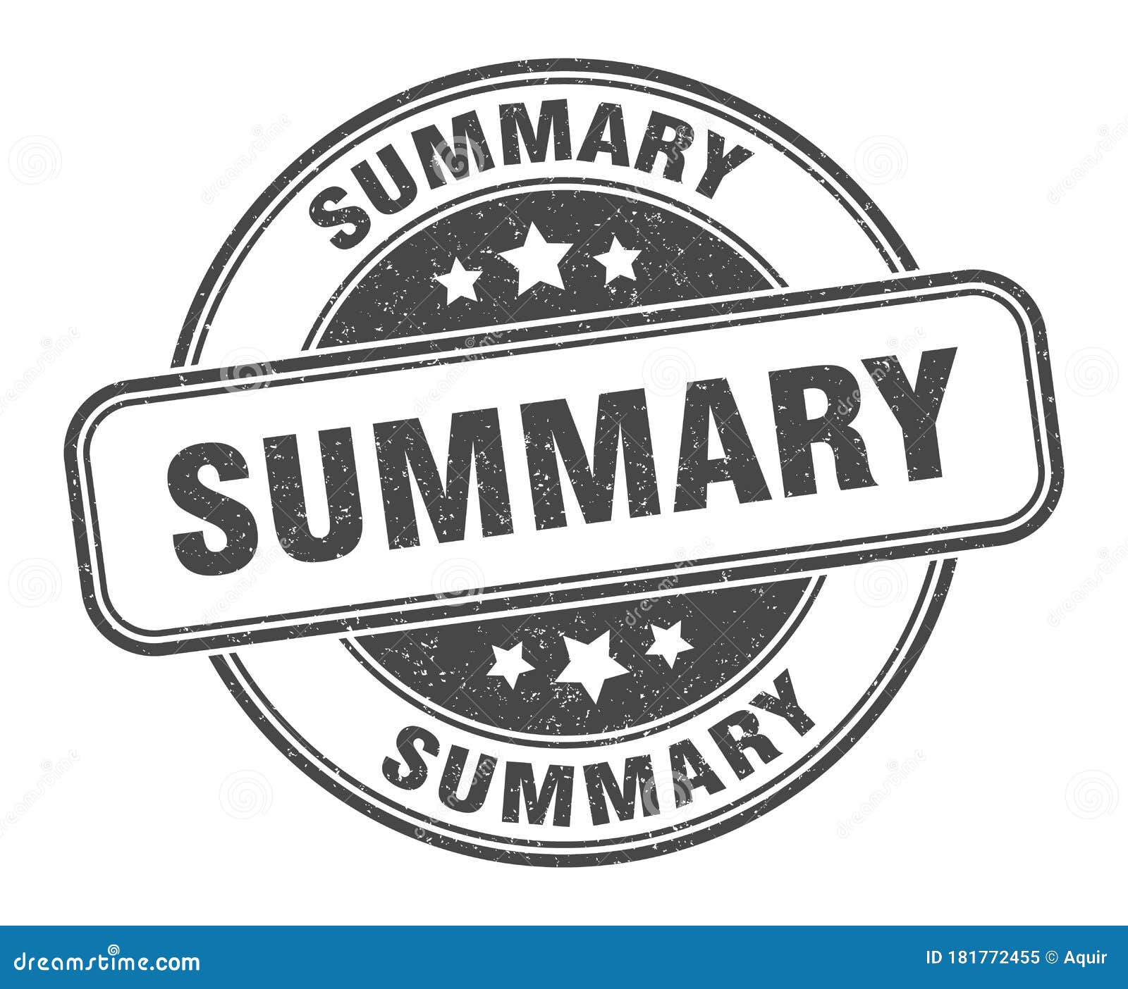 Summary Stamp. Summary Round Grunge Sign Stock Vector - Illustration of ...