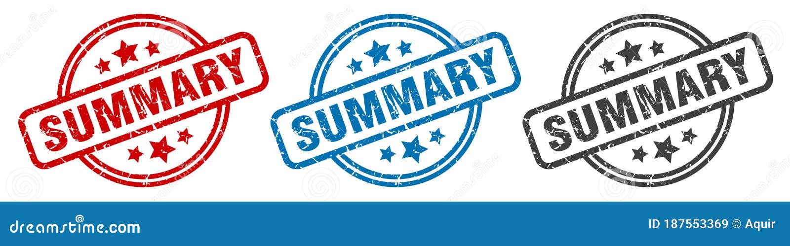 Summary Stamp. Summary Round Isolated Sign Stock Vector - Illustration ...