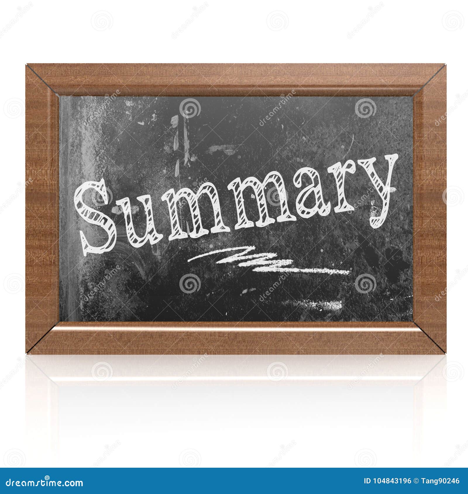 Summary Text Written on Blackboard Stock Illustration - Illustration of ...