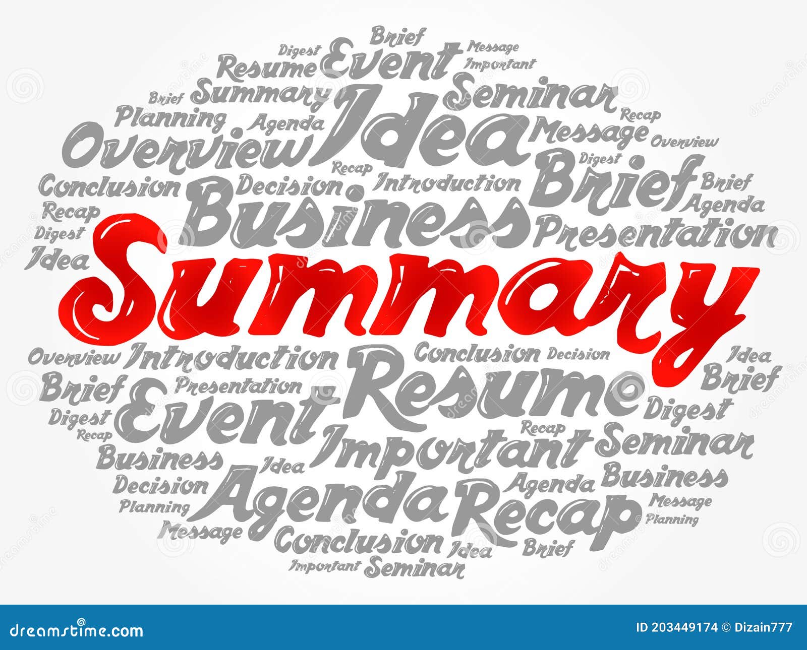 Summary Word Cloud Collage Stock Photo | CartoonDealer.com #127451514