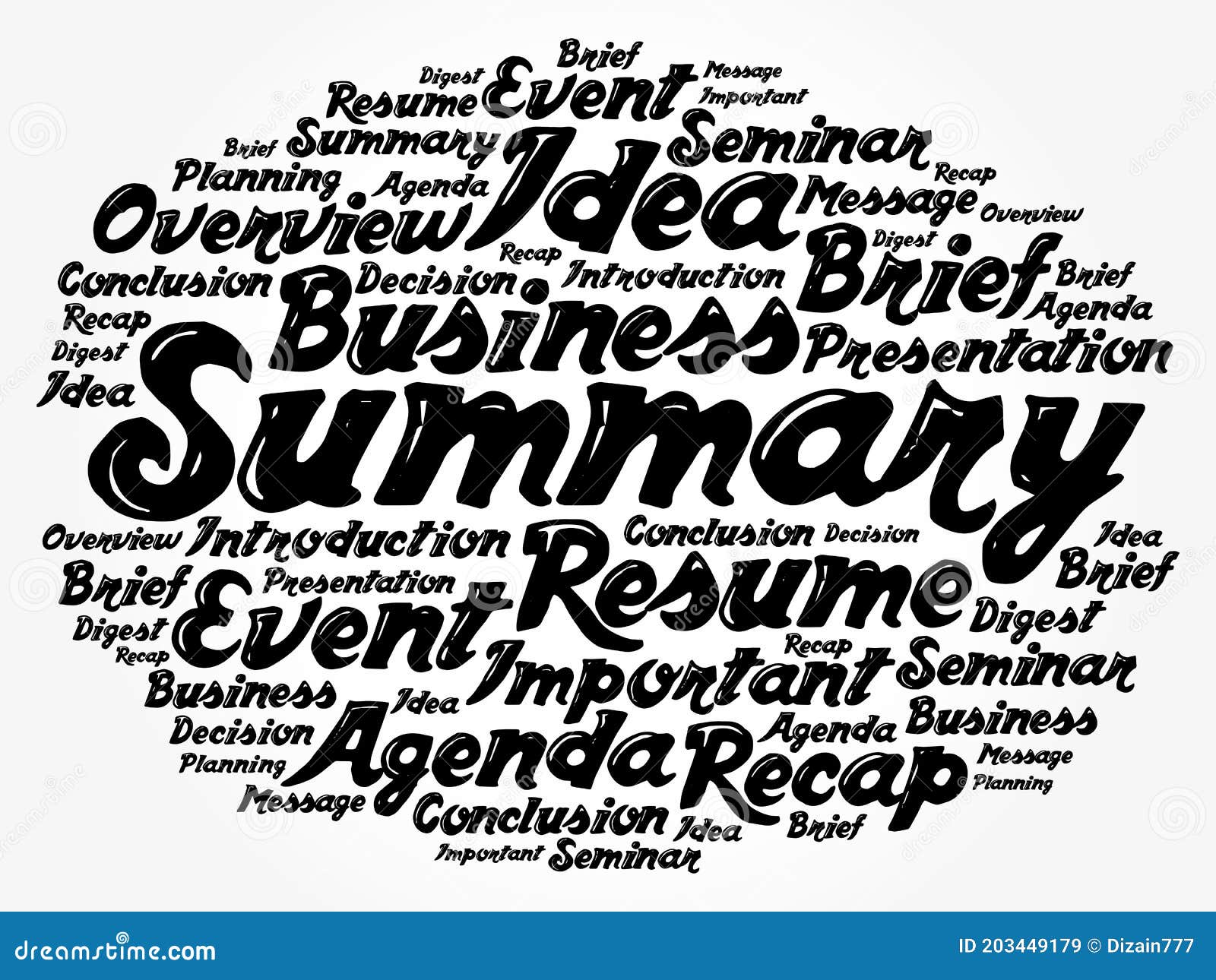 Summary Word Cloud Collage Stock Photo | CartoonDealer.com #127451514