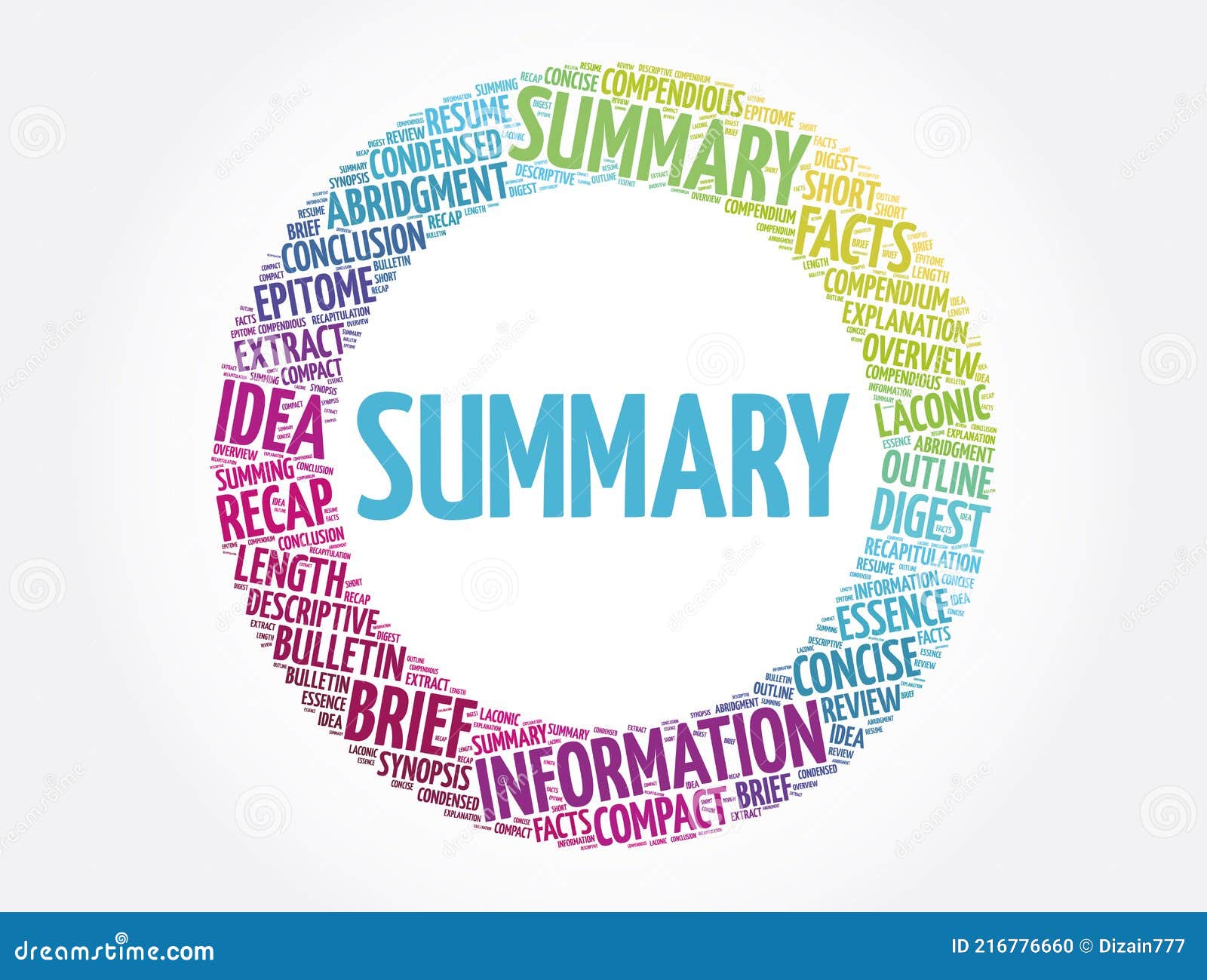 Summary Word Cloud Collage Stock Photo | CartoonDealer.com #127451514
