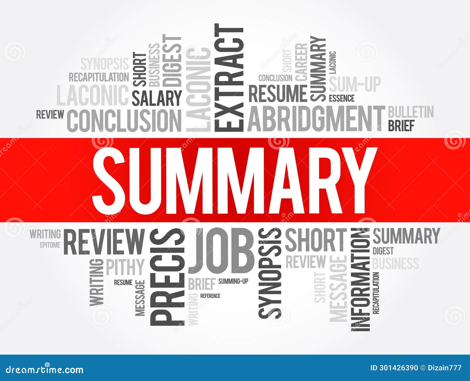 Summary Word Cloud Collage Royalty-Free Stock Photography ...