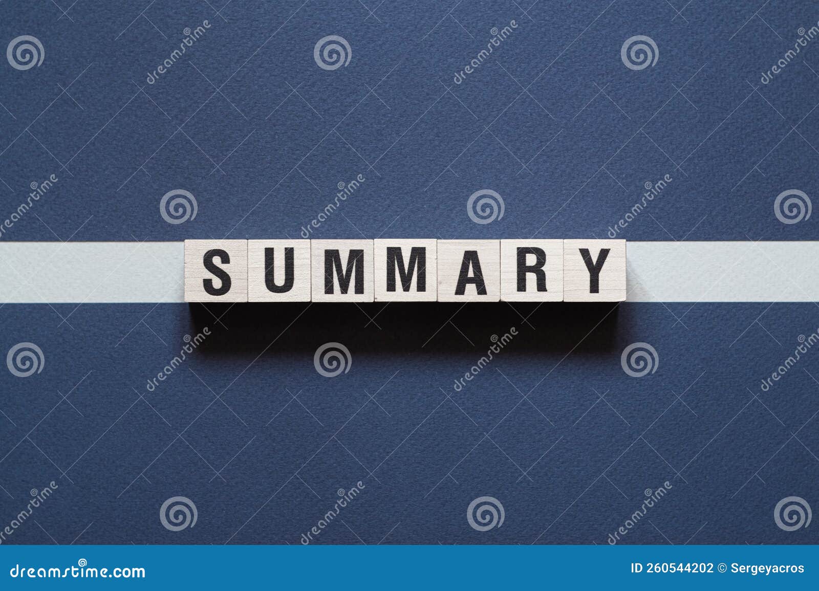 Summary - Word Concept on Cubes Stock Photo - Image of wooden, essence ...