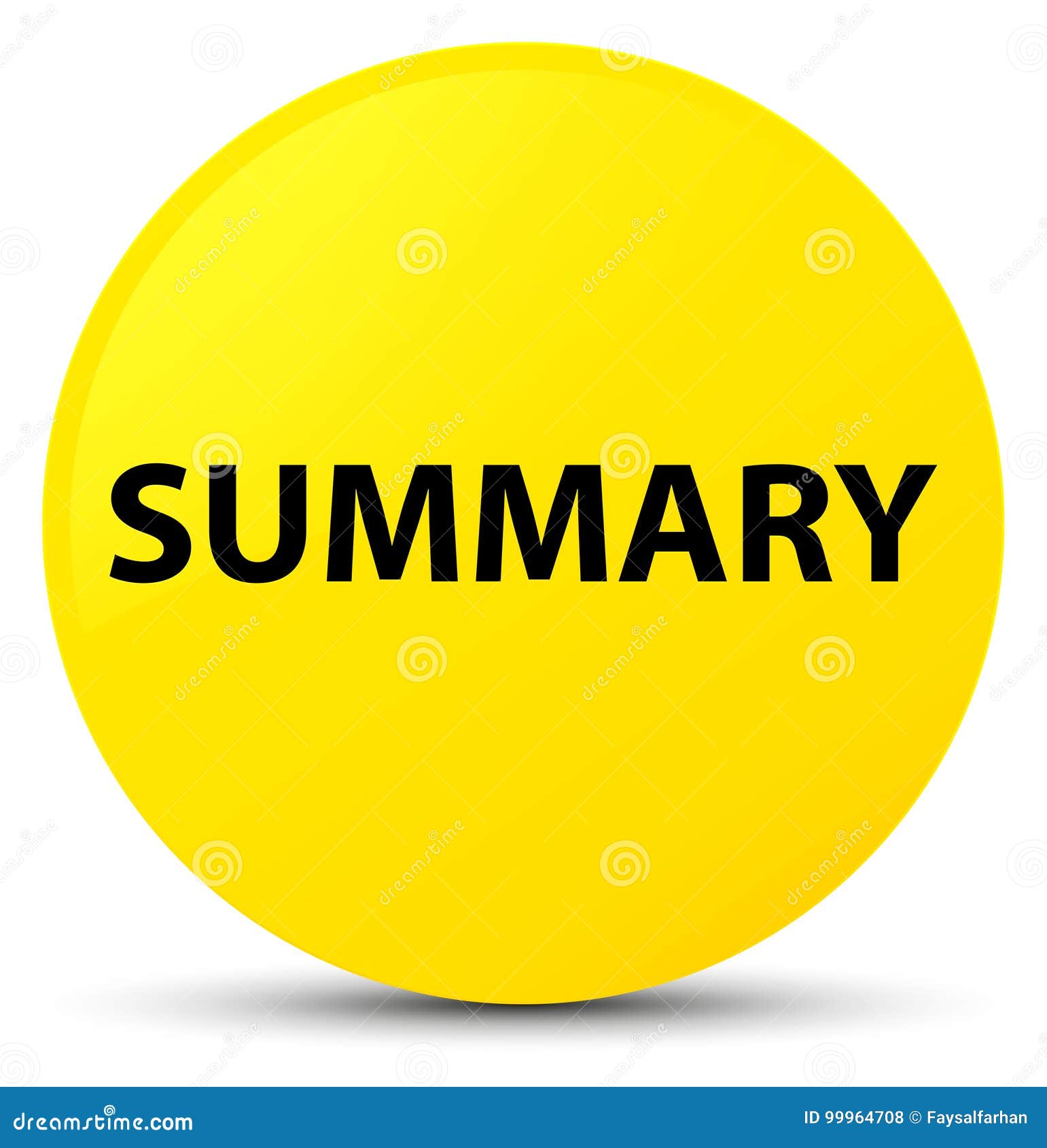 Summary Yellow Round Button Stock Illustration - Illustration of ...