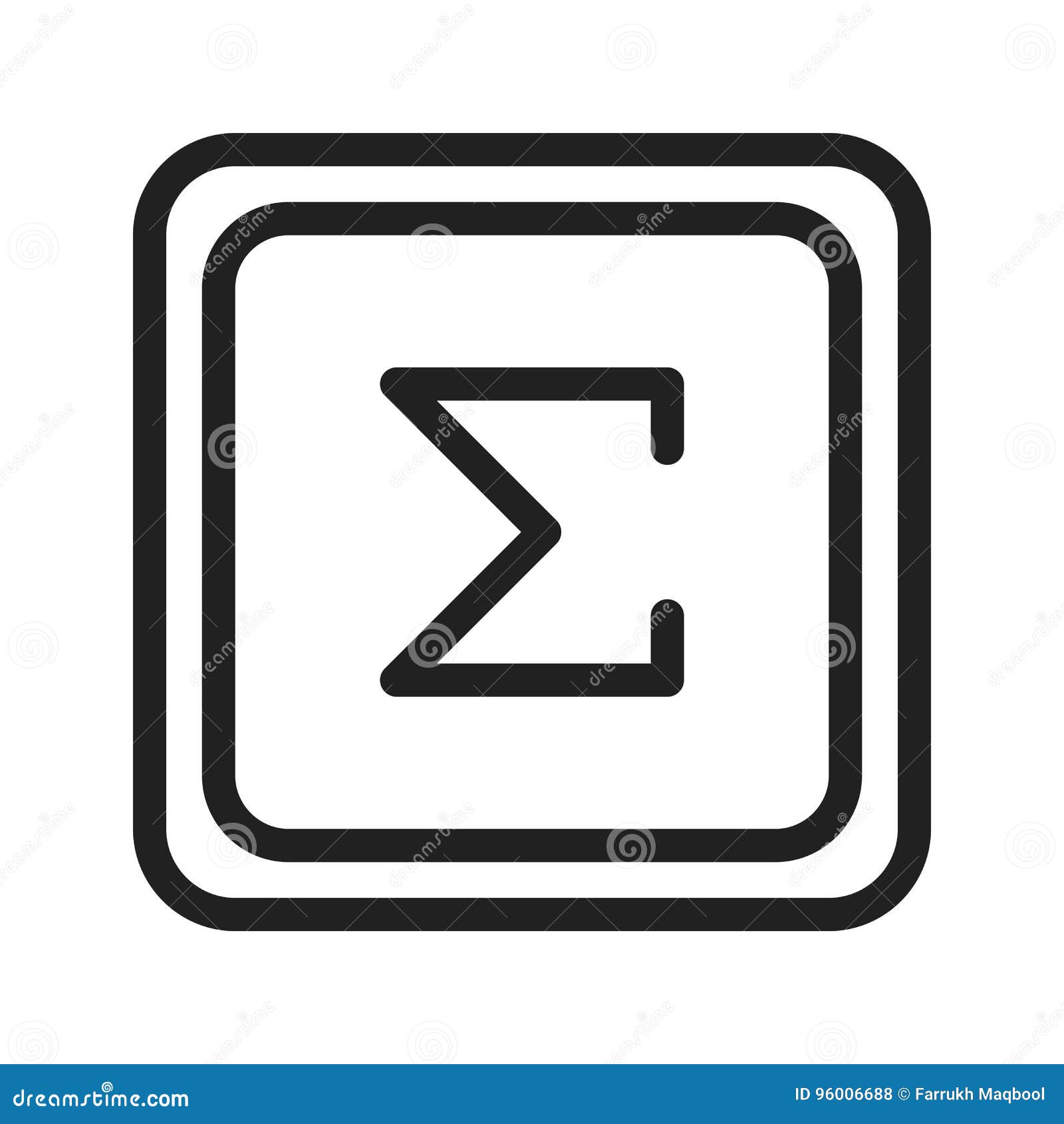 Summation Symbol Cartoon Vector | CartoonDealer.com #101087433