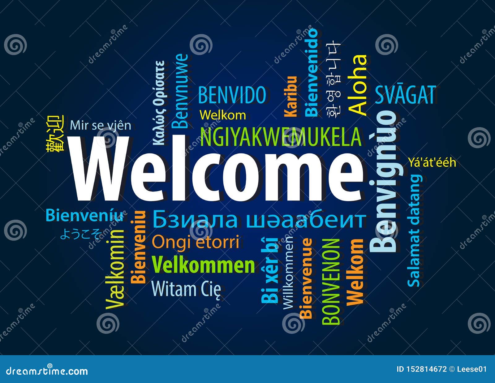 Welcome Word Cloud stock illustration. Illustration of background ...