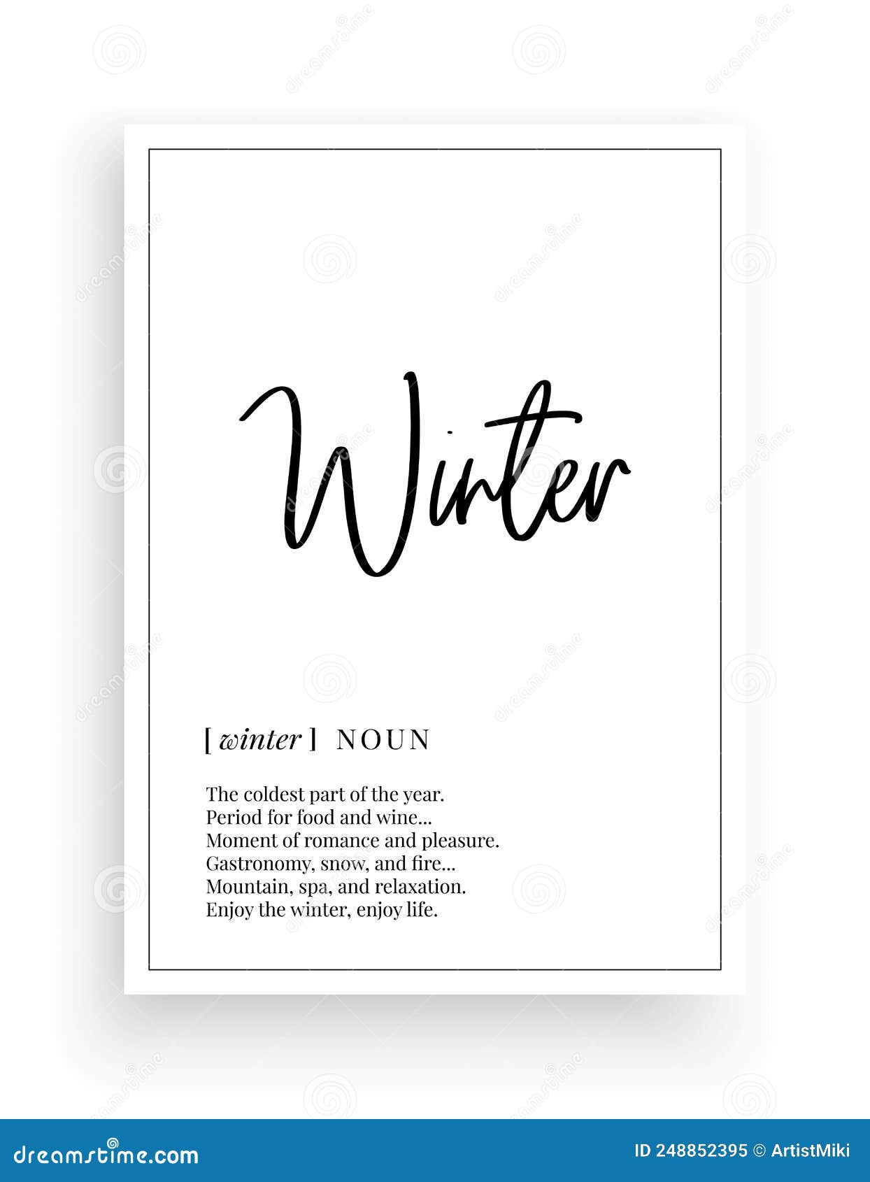 Winter definition, vector stock vector. Illustration of scandinavian ...