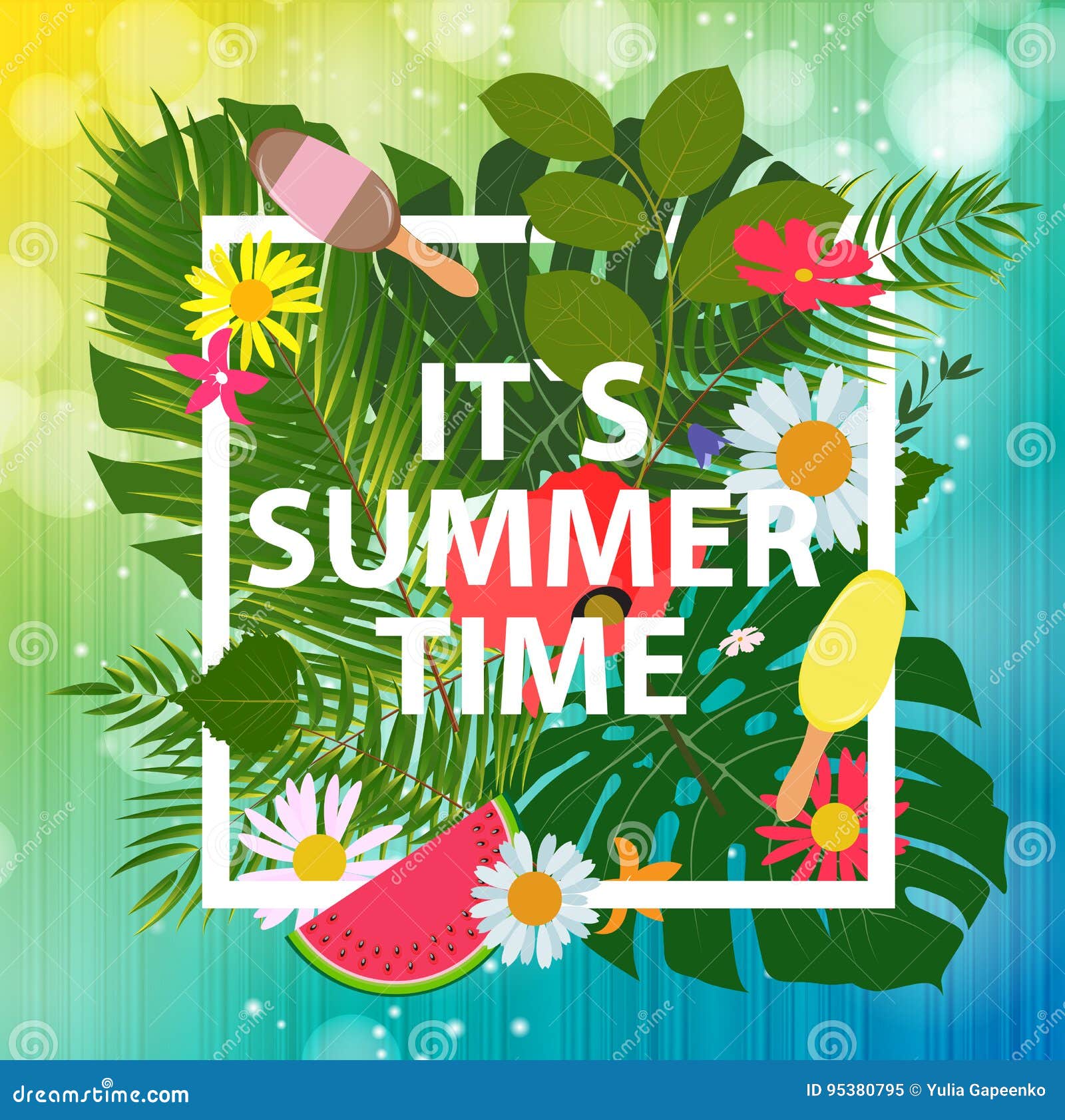 Summer Abstract Background Vector Illustration Stock Vector ...